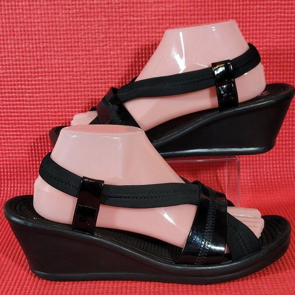 Skechers | Shoes | Skechers Cali Rumblers Slingback Wedge Sandals ...